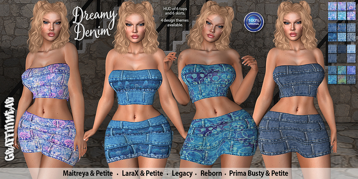 Second Life Marketplace - Graffitiwear Dreamy Denim DEMO